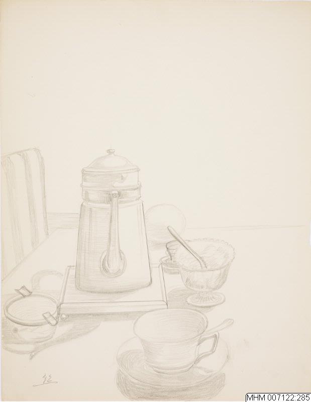 Kringla - teckning, blyertsteckning