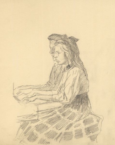 Kringla - teckning, blyerts