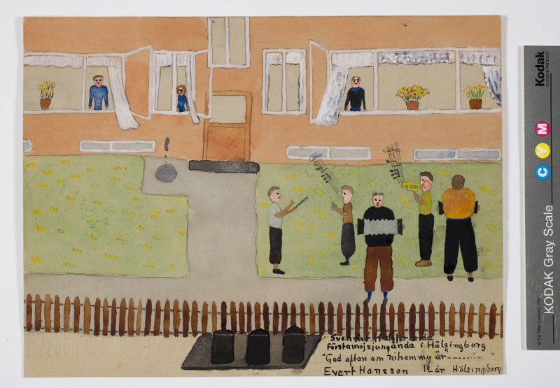 Kringla - barnteckning, akvarell, teckning, skolteckning